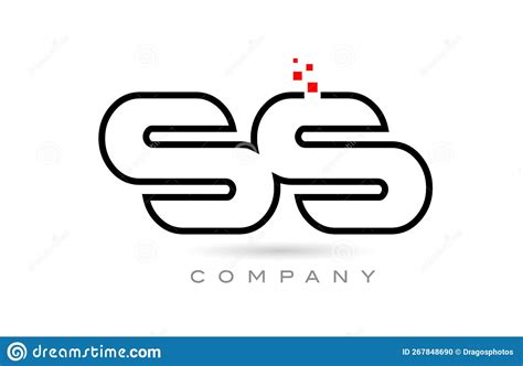 Ss Connected Alphabet Letter Logo Icon Combination Design With Dots And