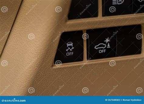 Hand Operating ESP Electronic Stability Program Control Close Up View Stock Image Image Of