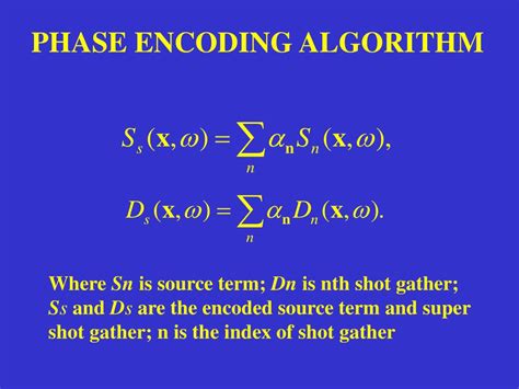 Ppt Comparison Of Wave Equation Migration Methods With Phase Encoding Powerpoint Presentation