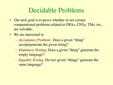 Ppt Decidability Decidable Languages Powerpoint Presentation Free Download Id 3751136