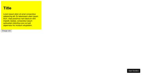 Classlist Toggle Codesandbox