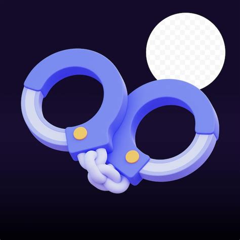 Premium Psd Handcuff 3d Graphic Illustration