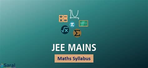 JEE Mains Mathematics Syllabus A Compilation Of All The Topics