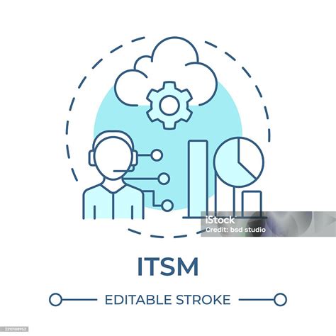 Itsm Soft Blue Concept Icon Stock Illustration Download Image Now