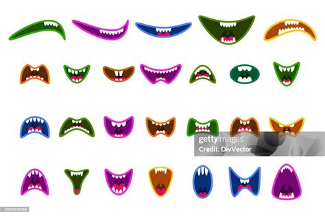 Monster Mouth Vector Set High Res Vector Graphic Getty Images