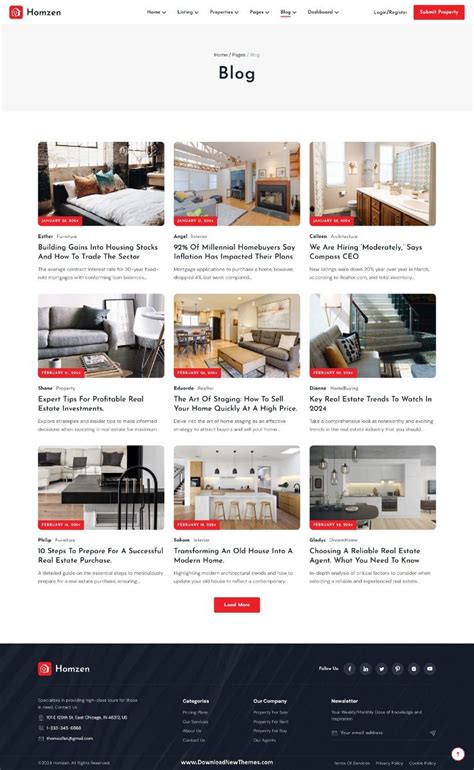 Blog Real Estate React Nextjs Template Real Estate Corporate