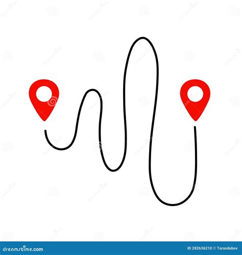 Black Route Tracking Icon Stock Vector Illustration Of Mark 282636210