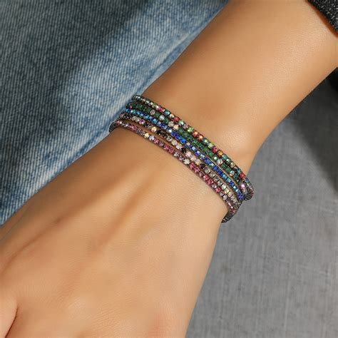 Braccialetti Elastici Con Strass Lucidi Per Gioielli Da Banchetto Per