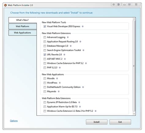 Microsoft Web Platform Installer V20 Fast Way For A Dev Machine