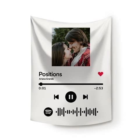 Custom Spotify Code Tapestry Wall Art Decoration Christmas Ts