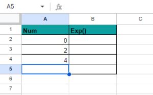 Exponential Function In Google Sheets EXP Formula Examples