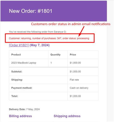 How To Display Customer Order Status Details In Admin New Order Emails