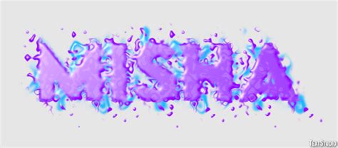Misha Текстовый эффект и дизайн логотипа Имя
