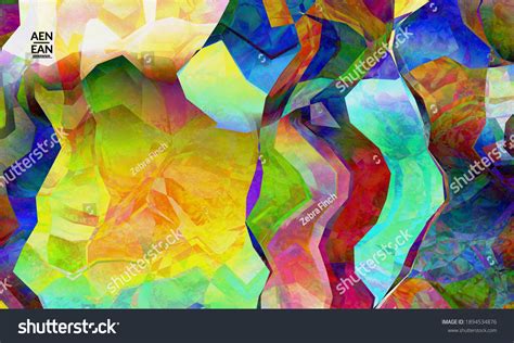 Multicolored Wavy Pattern Overlapping Gradient Filtered Stock Vector Royalty Free 1894534876