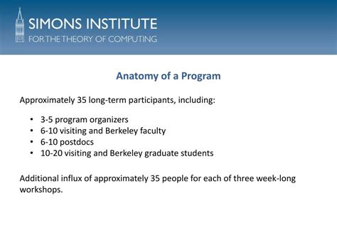 Ppt Simons Institute For The Theory Of Computing Powerpoint Presentation Id 6783660