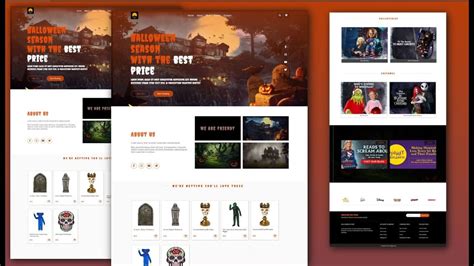🎃 Responsive Halloween Website Design Using Html Css Youtube