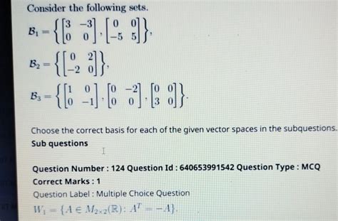 Consider The Following Sets Begin Array L Mathcal B 1