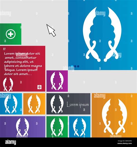 Saber Icon Sign Buttons Modern Interface Website Buttons With Cursor