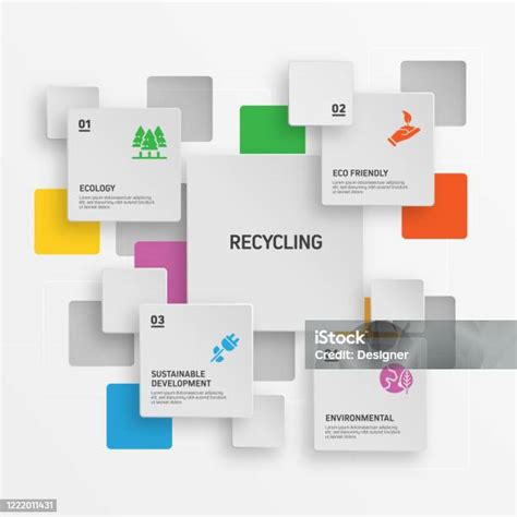 재활용 및 제로 폐기물 인포 그래픽 템플릿 요소 및 아이콘 간단한 벡터 인포그래픽 디자인 0명에 대한 스톡 벡터 아트 및 기타