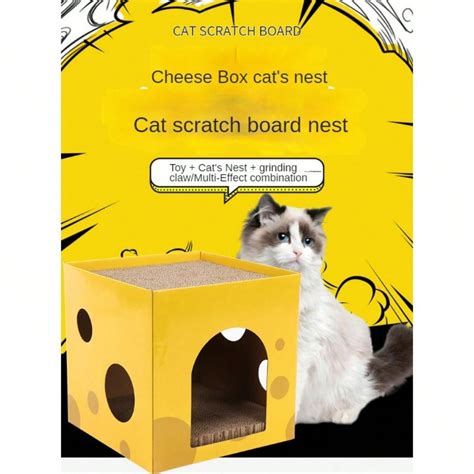 Corrugated Paper Cat Scratch Board House With Built In Corrugated Paper