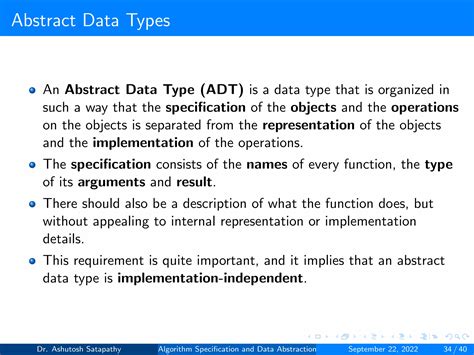 algorithm specification and data abstraction pdf