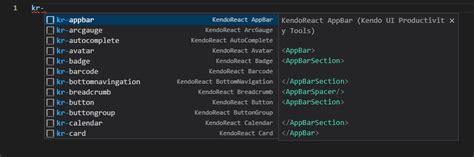 React VSCode Extensions Code Snippets KendoReact