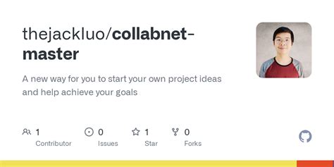 Github Thejackluo Collabnet Master A New Way For You To Start Your Own Project Ideas And Help