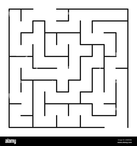 Maze Shape Design Element There Is One Entrance And Exit And One