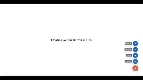 Floating Action Button Using Html And Css Css Tutorials Web