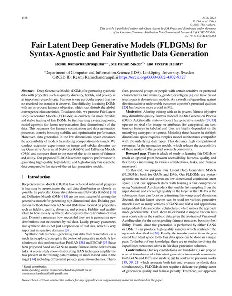Pdf Fair Latent Deep Generative Models Fldgms For Syntax Agnostic And Fair Synthetic Data
