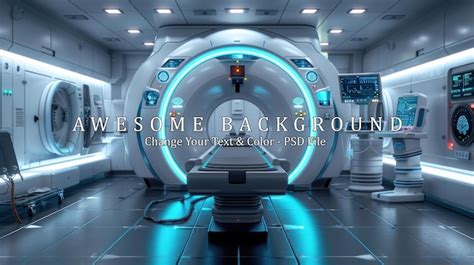 Premium Psd Mri Scan With Digital Brain Analysis Interface