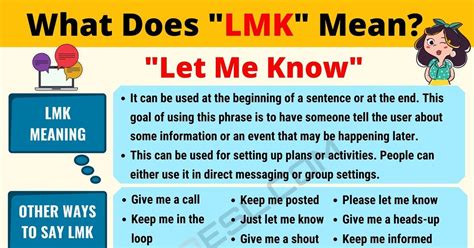 LMK Meaning What Does LMK Mean Useful Text Conversations E S L