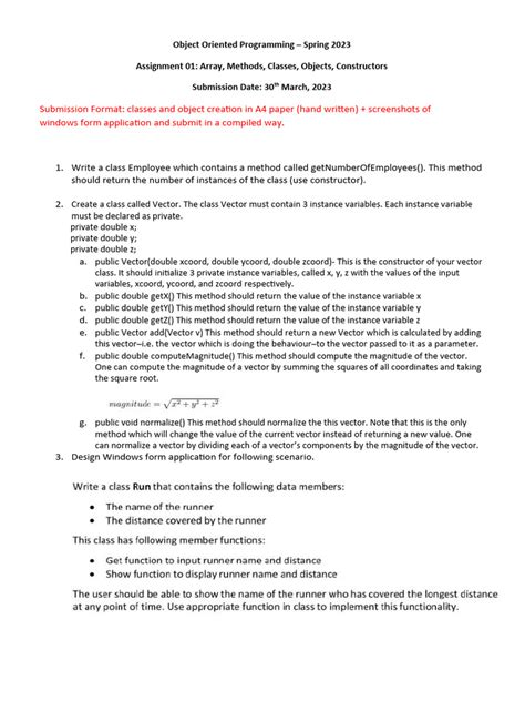 A 1 Question Oop Pdf