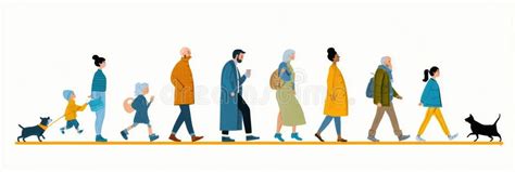 Illustrated Timeline Showing Prevention Steps For Different Age Groups Through Life Stages Stock