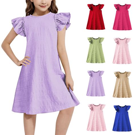 Xdegoge Girls Dresses Size 14 16 Dress Tween Boho Sleeve Tiered Dress