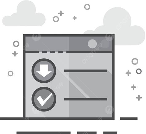 flat grayscale icon download interface hosting interface symbol vector