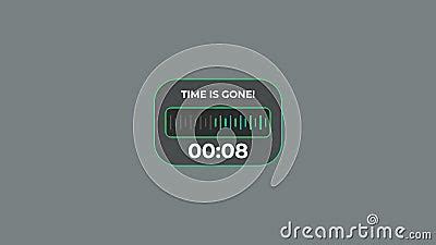 Square Clock Timer Counts Down 19 Seconds Countdown Graphics Alpha