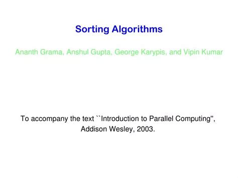 Ppt Sorting Algorithms Powerpoint Presentation Free Download Id