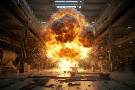 Premium Ai Image A Controlled Explosion In A Controlled Environment