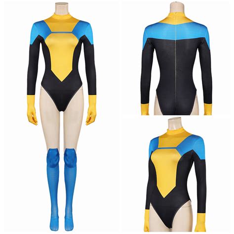 Invincible Costume Terra Grayson Cosplay Yellow Jumpsuit For Adult