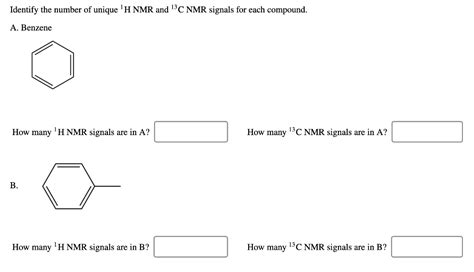 Solved Identify The Number Of Unique H NMR And C NMR Chegg Com