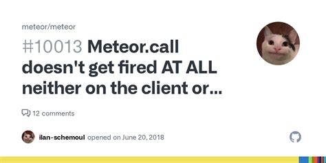 meteor call doesn t get fired at all neither on the client or on the