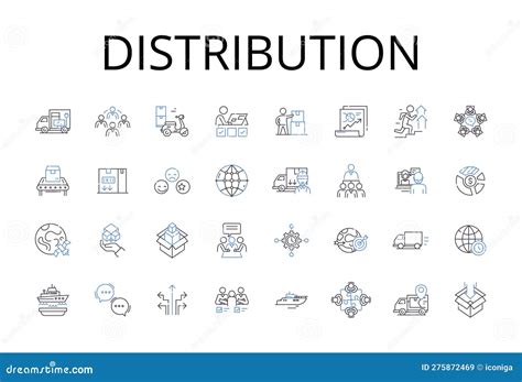 Apportionment Line Icons Collection Allocation Distribution Partitioning Assignation