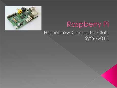 PPT Raspberry Pi PowerPoint Presentation Free Download ID