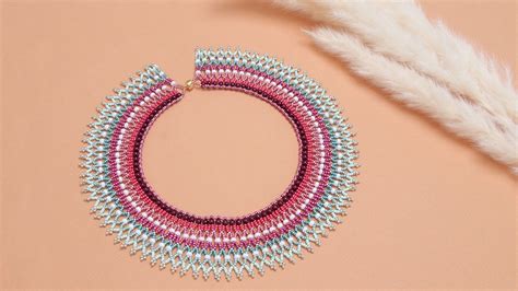 11 0 Seed Beads Netting Necklace