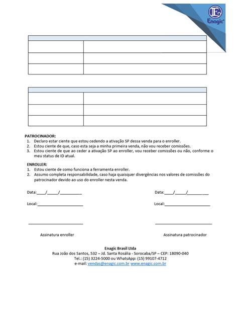 Formulario Enroller Pdf