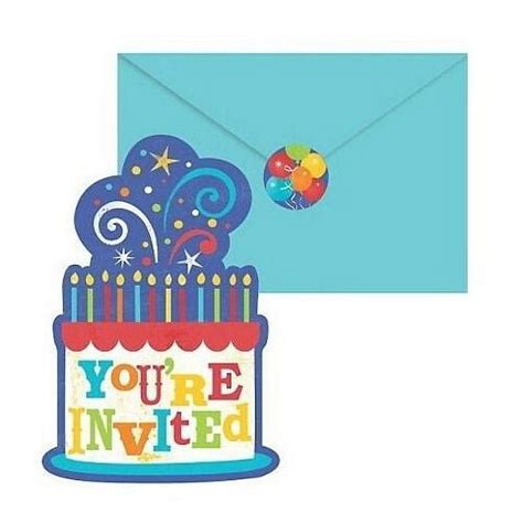 Happy Birthday Invitations W Envelopes 20ct