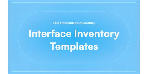 Interface Inventory Template Figma