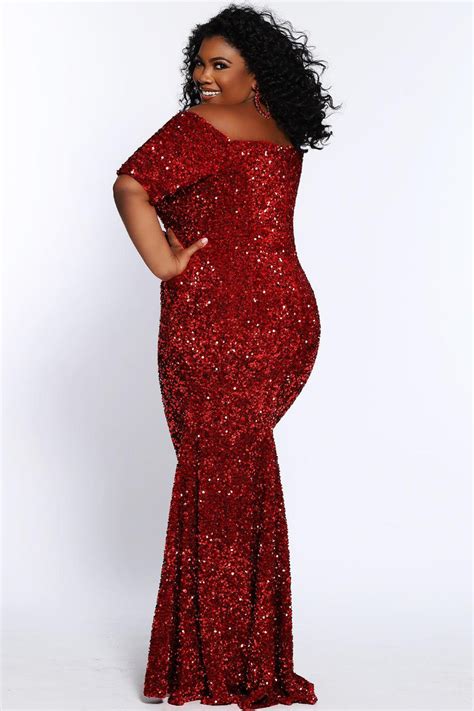 Indigo Sydneys Closet Jk2208 Long Plus Size Formal Evening Prom Gown