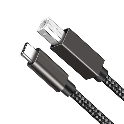Braided Cord Usb Type C Male To Type B Printer Scanner Cable Usb